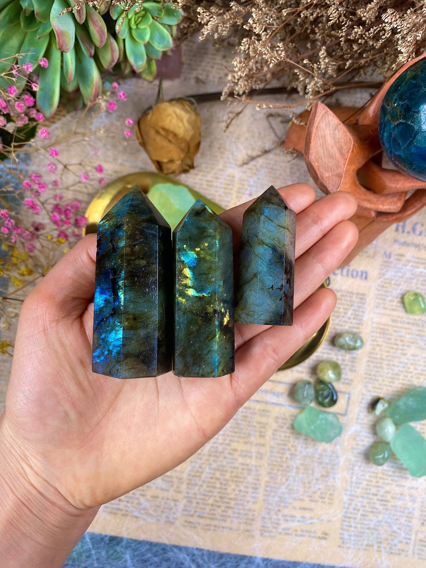 Labradorite Tower Metaphysical Crystal Reiki Mystical Intuition Stone ...