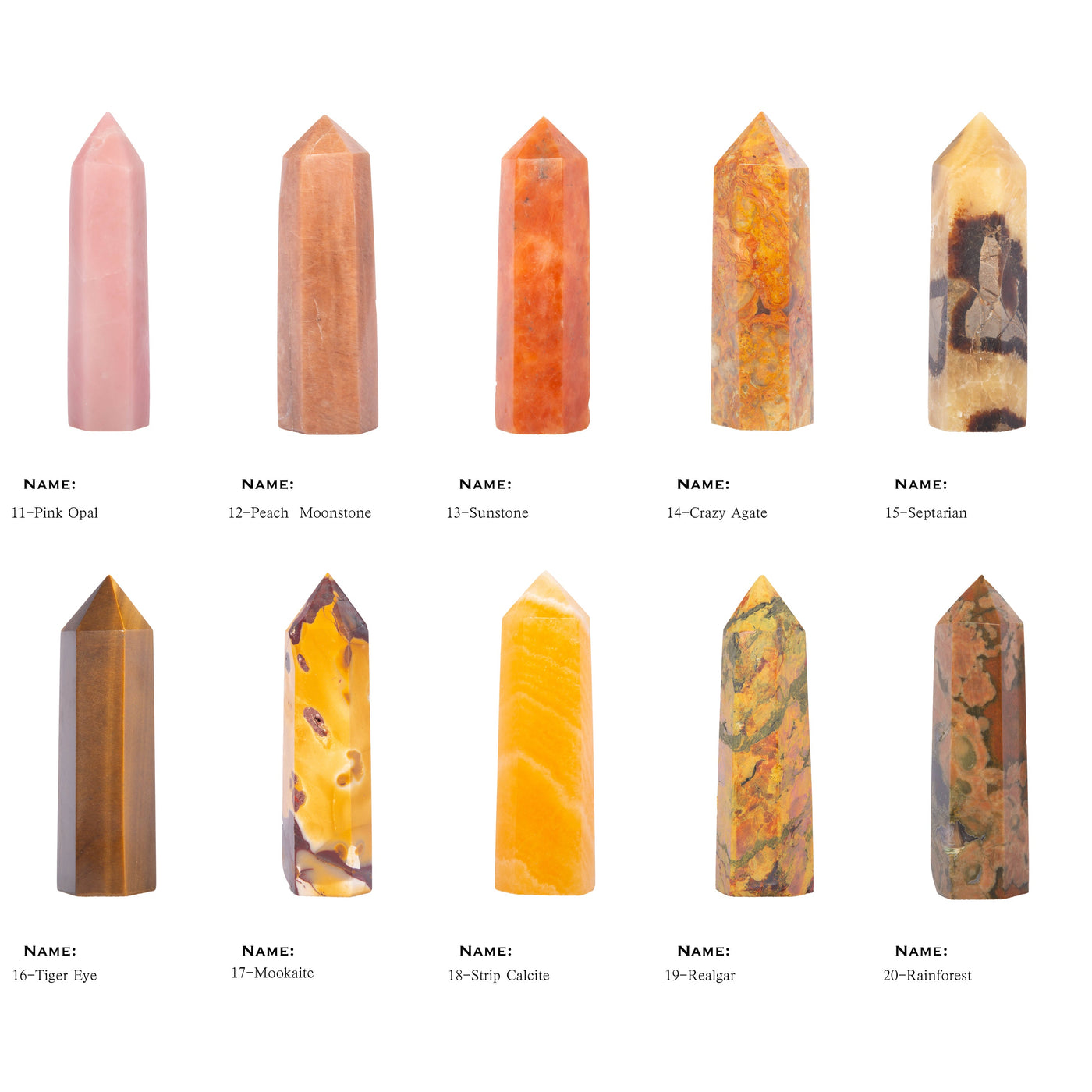 wholesale 100 kinds nuatural healing crystal tower Free shipping in the ...