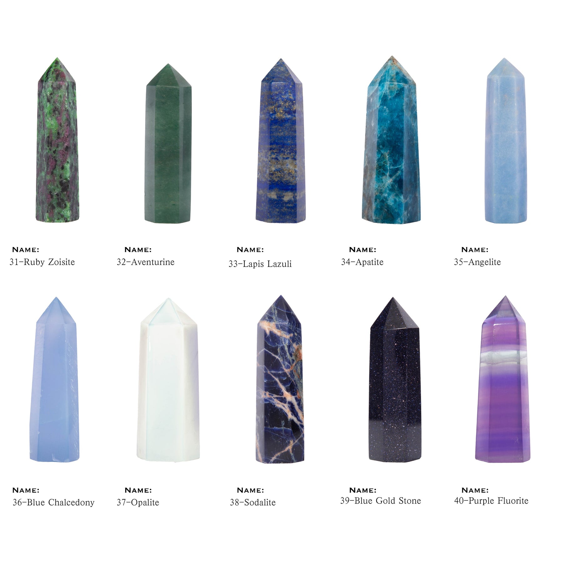wholesale 100 kinds nuatural healing crystal tower Free shipping in the ...