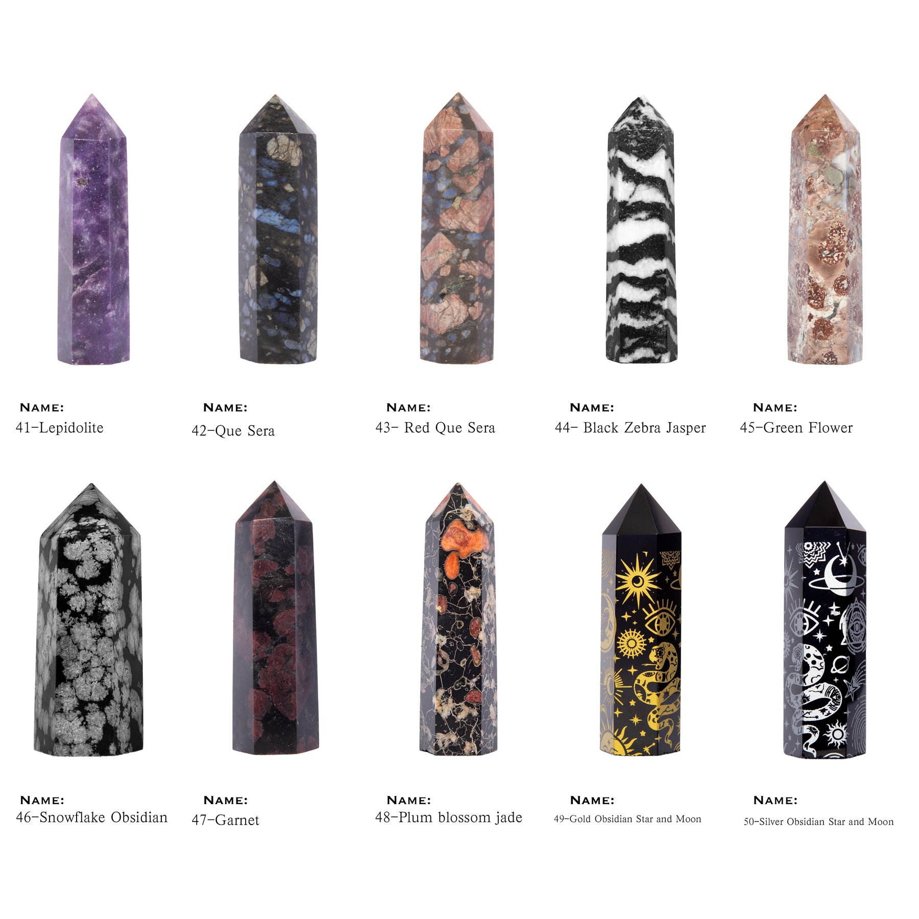 wholesale 100 kinds nuatural healing crystal tower Free shipping in the ...