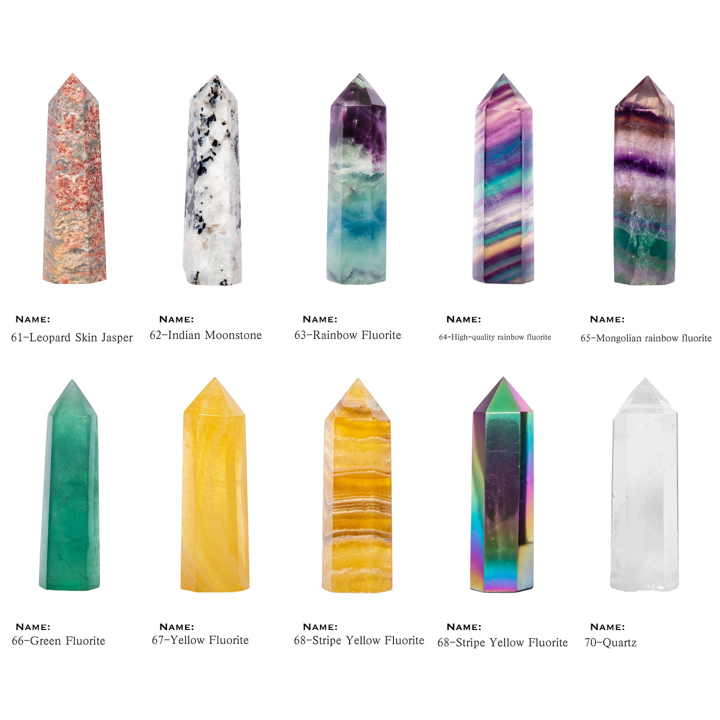 wholesale 100 kinds nuatural healing crystal tower Free shipping in the ...
